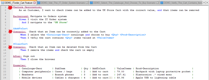 Features / Scenarios :: GherkinUFT